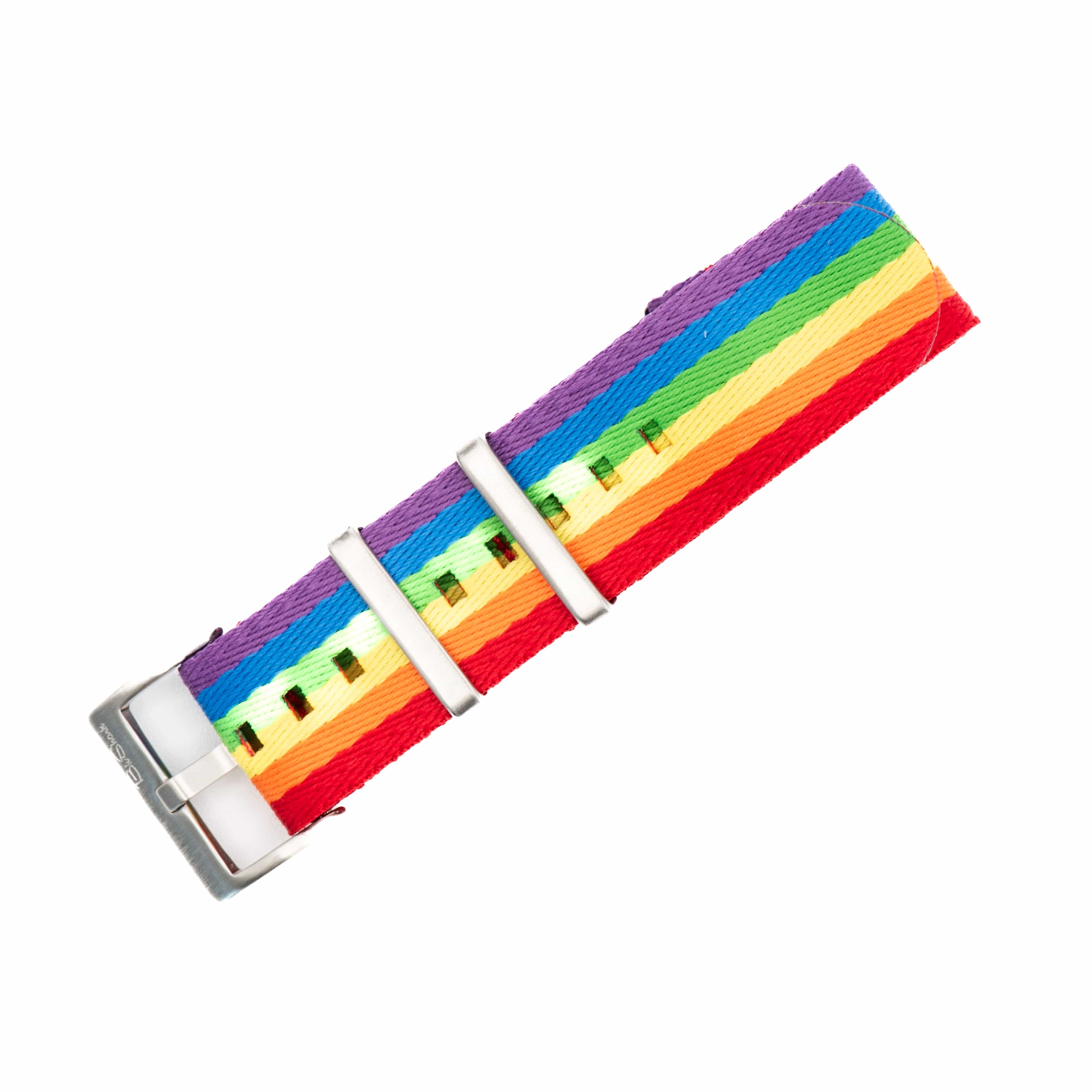 AlphaPremier Rainbow Nylon Watch Band Band | BluShark Straps