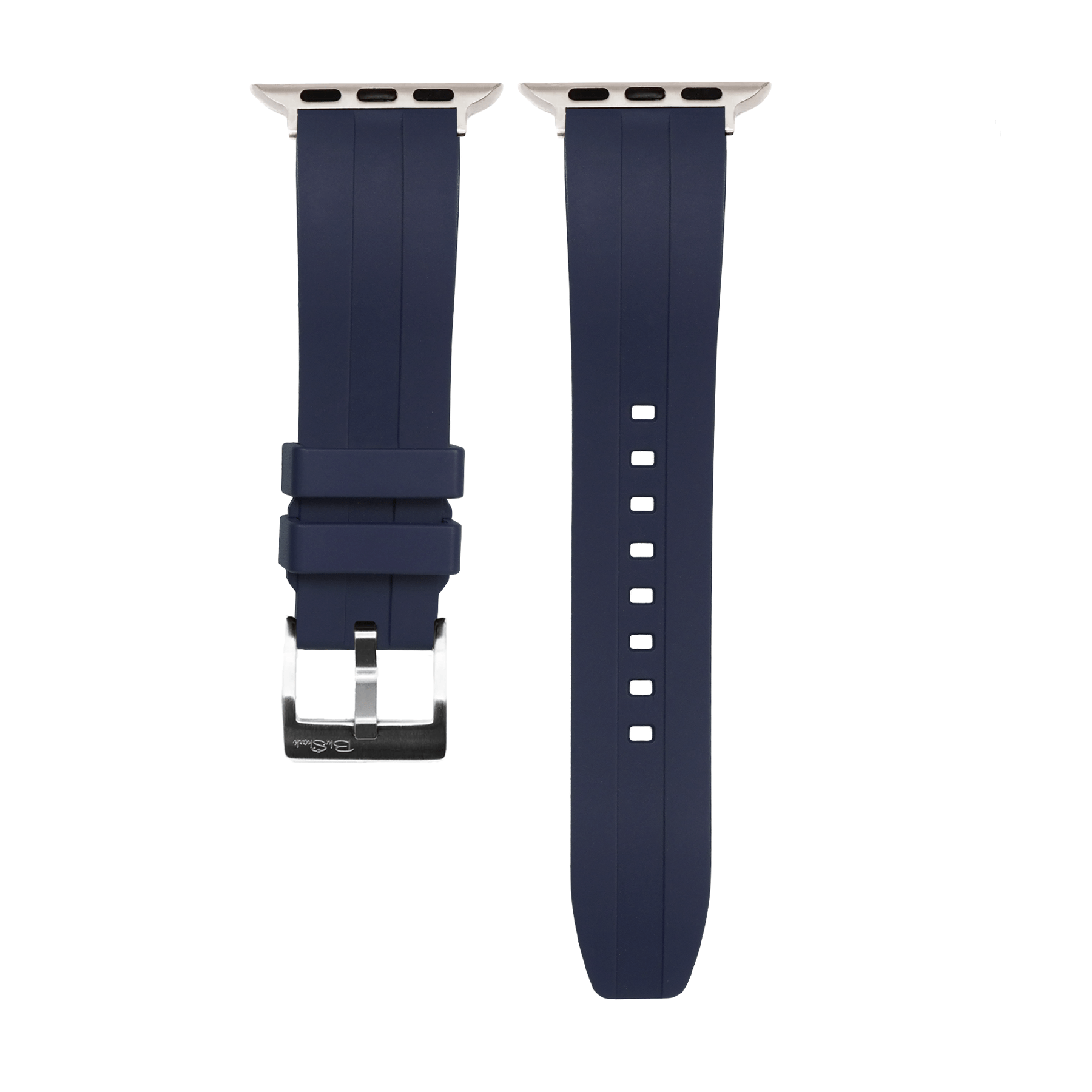 Apple Watch Blue Channel Rubber Two-Piece Watch Band Lifetime Warranty ...