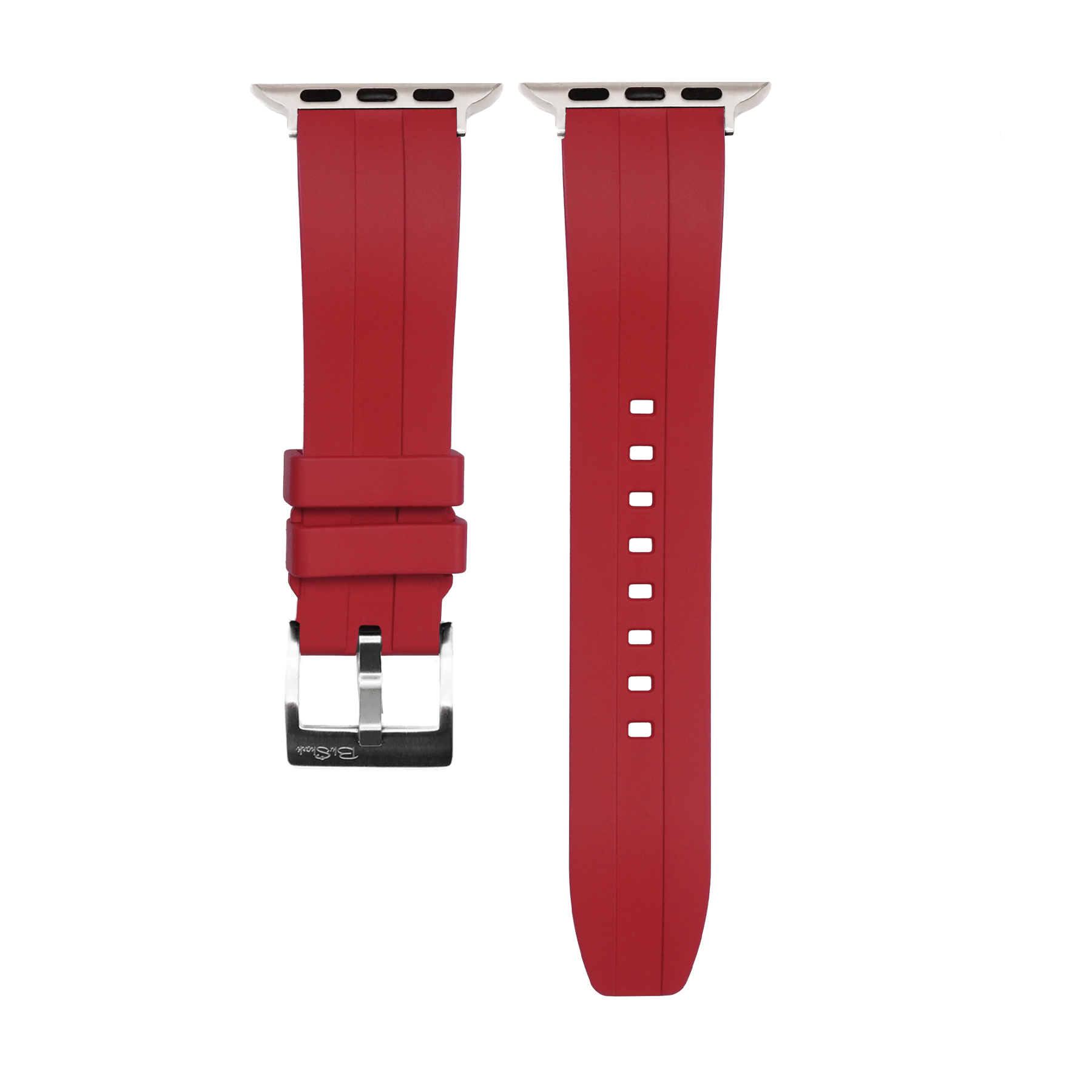 Apple Watch Red Channel Rubber Two-Piece Watch Band Lifetime Warranty ...