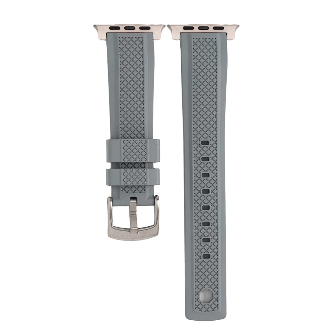 Apple Band Ultra Crosshatch Rubber Gray | BluShark Straps