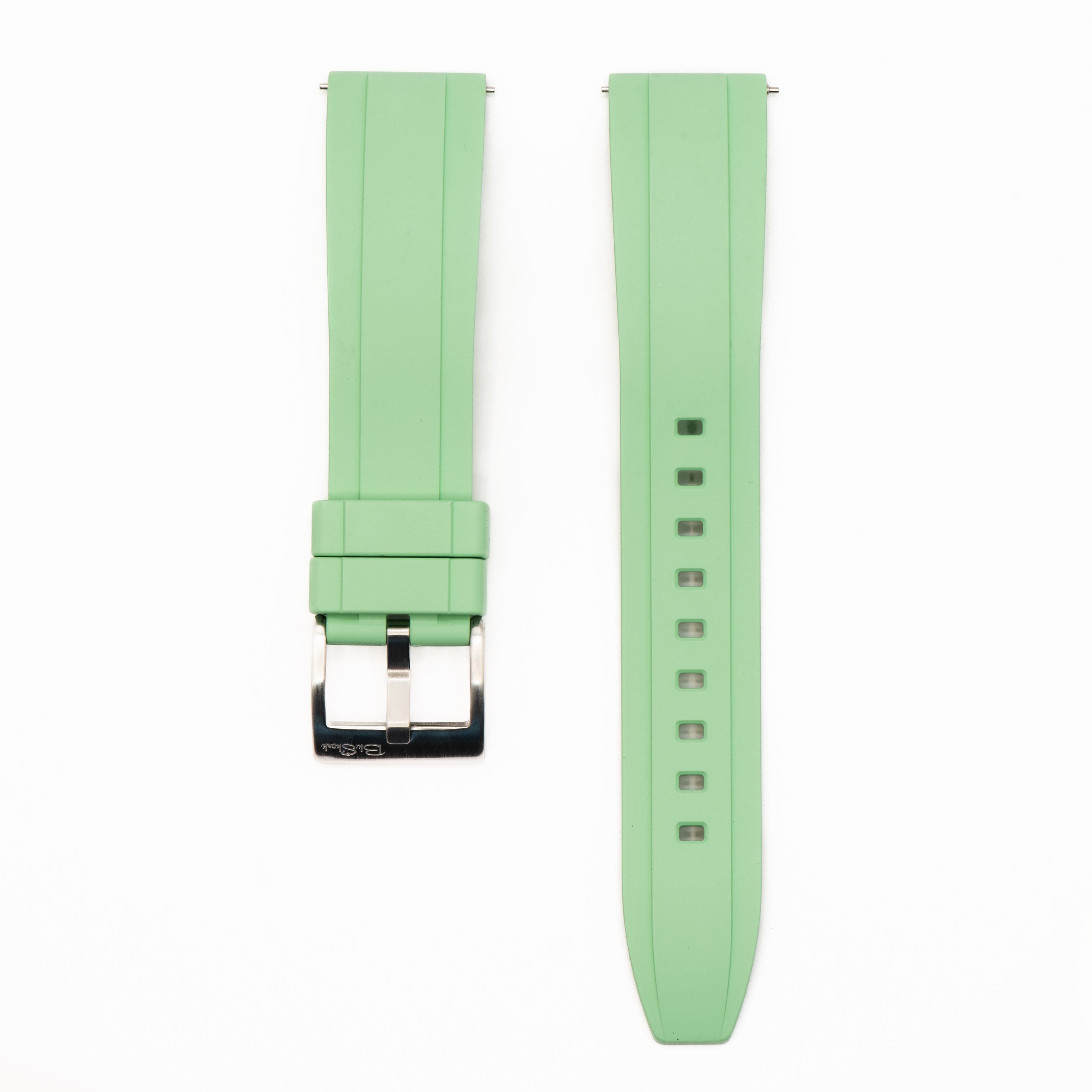 Ridge Rubber Two-Piece Watch Band - Mint Watch Strap – BluShark Straps