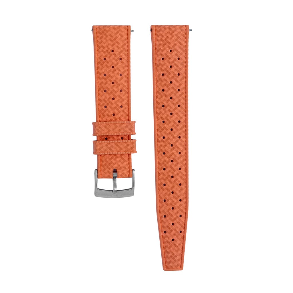 Tropical Style Rubber Watch Band | Orange Watch Strap – BluShark Straps