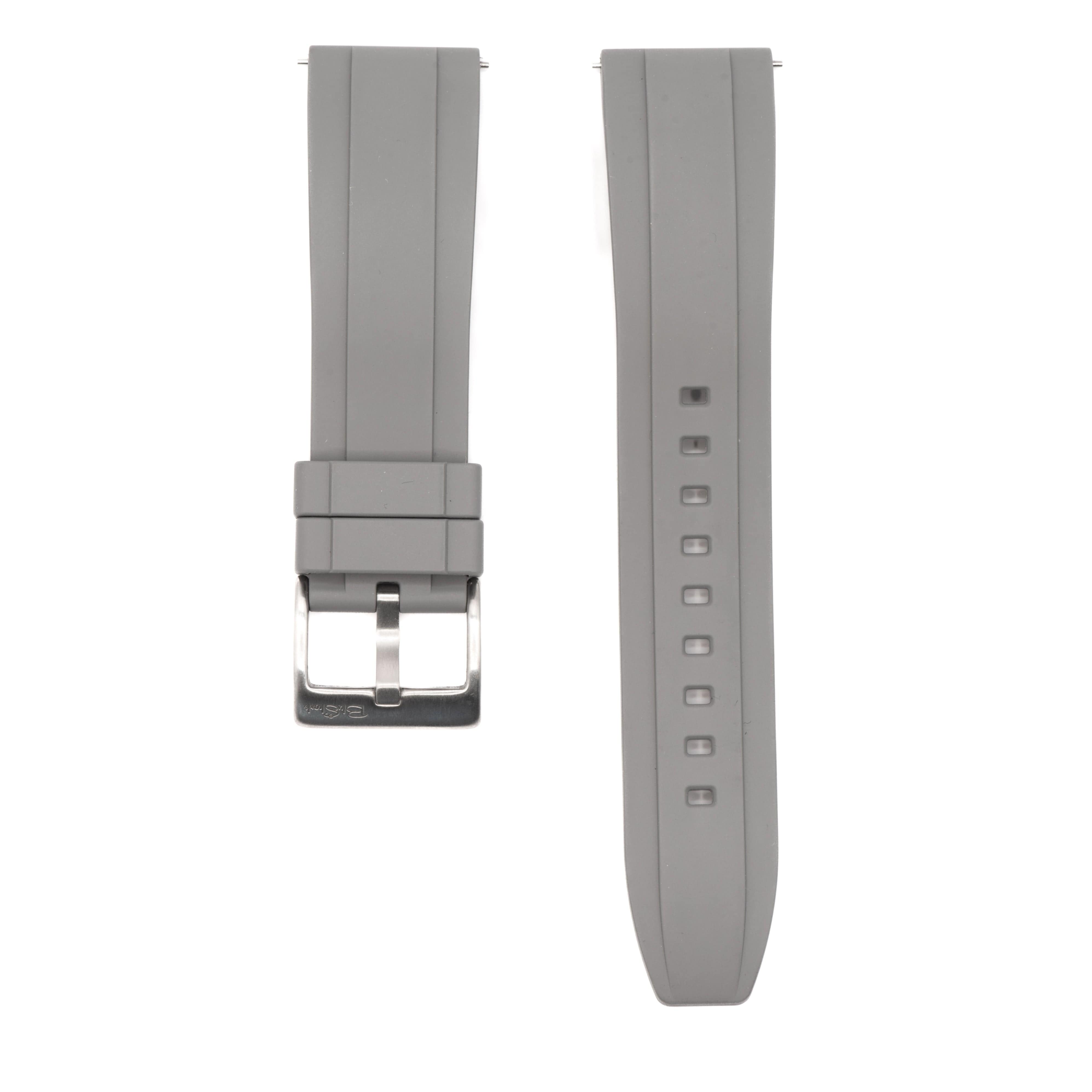 Ridge Rubber Watch Band - Gray Watch Strap – BluShark Straps